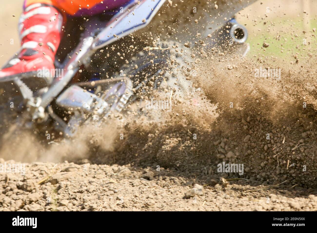 Mud debris from a motocross race Stock Photo - Alamy