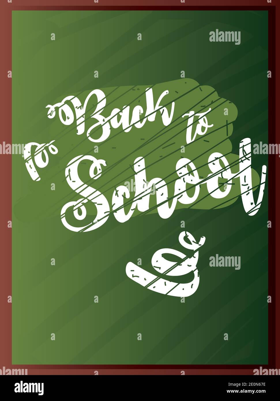 back to school chalkboard with handwritten lettering icon vector ...