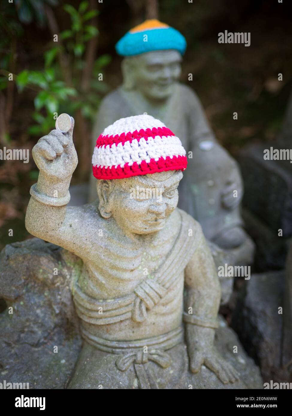 Statues of the original followers of Buddha (called Shaka Nyorai in ...