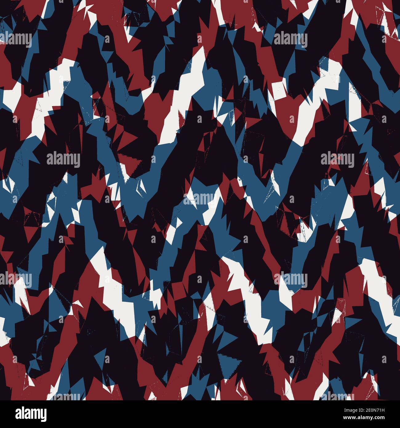 Seamless chevron pattern in red blue black white Stock Photo - Alamy