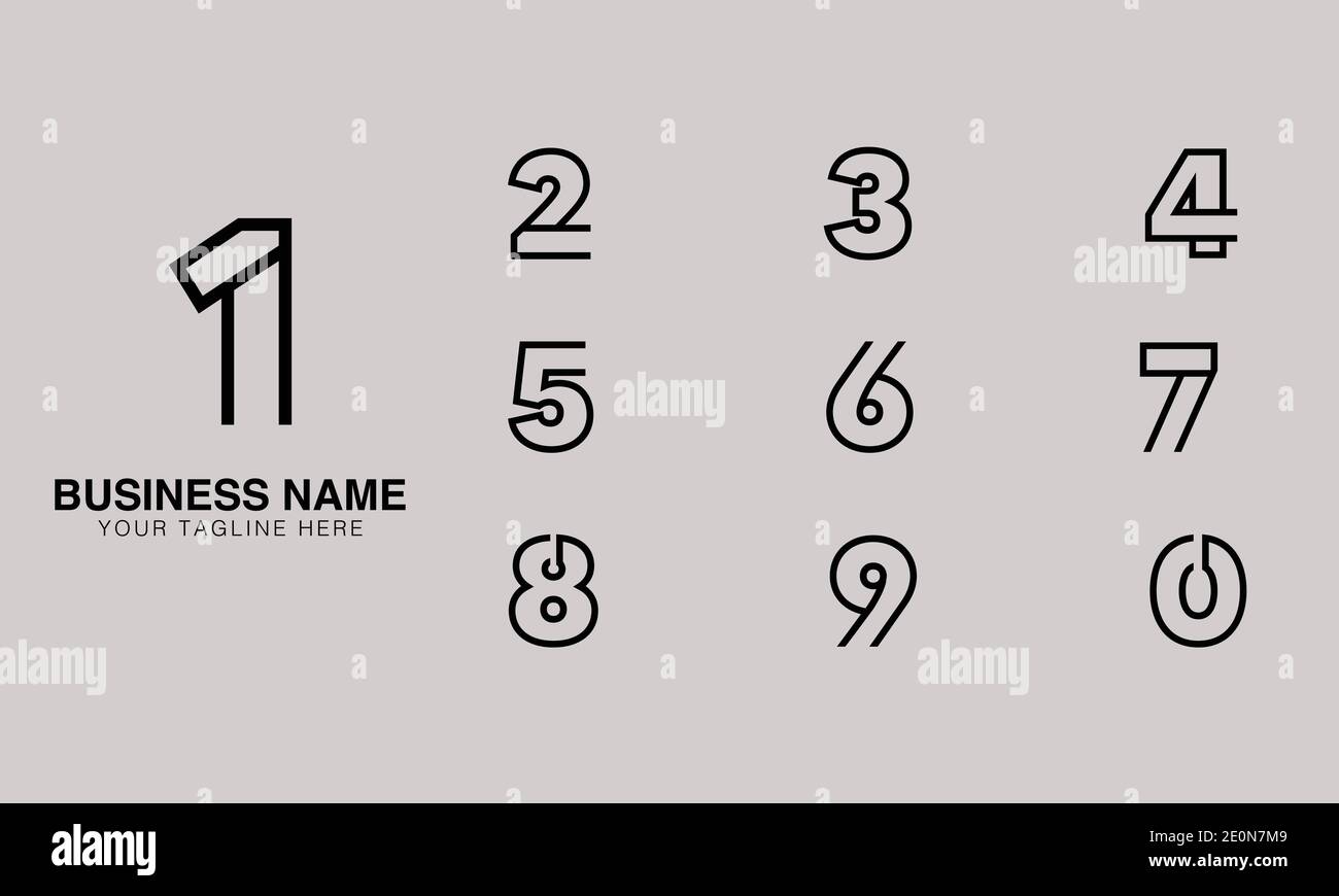 set of 0 to 9 | , vector template image. luxury logotype logo ...