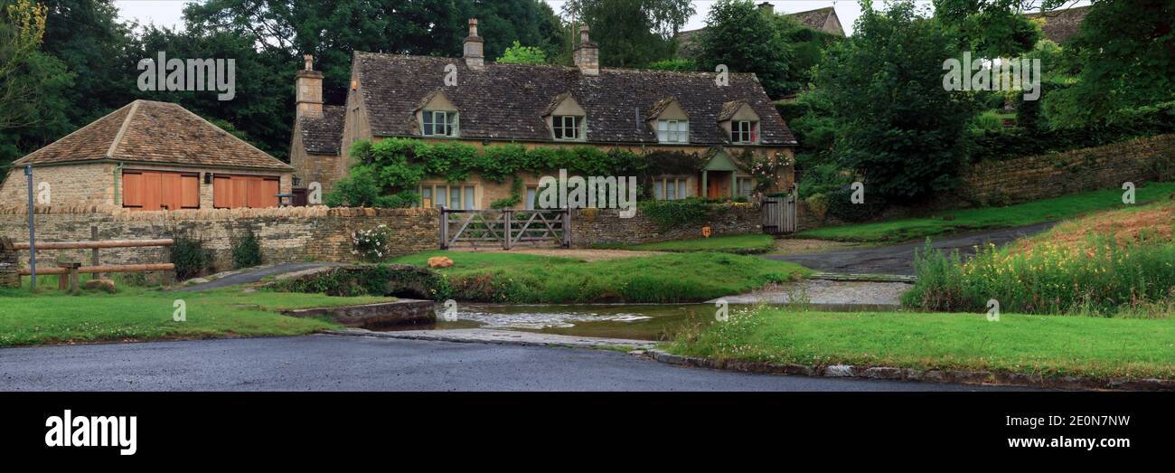 UPPER SLAUGHTER, GLOUCESTERSHIRE, UK - JULY 03, 2008: Panorama view ...