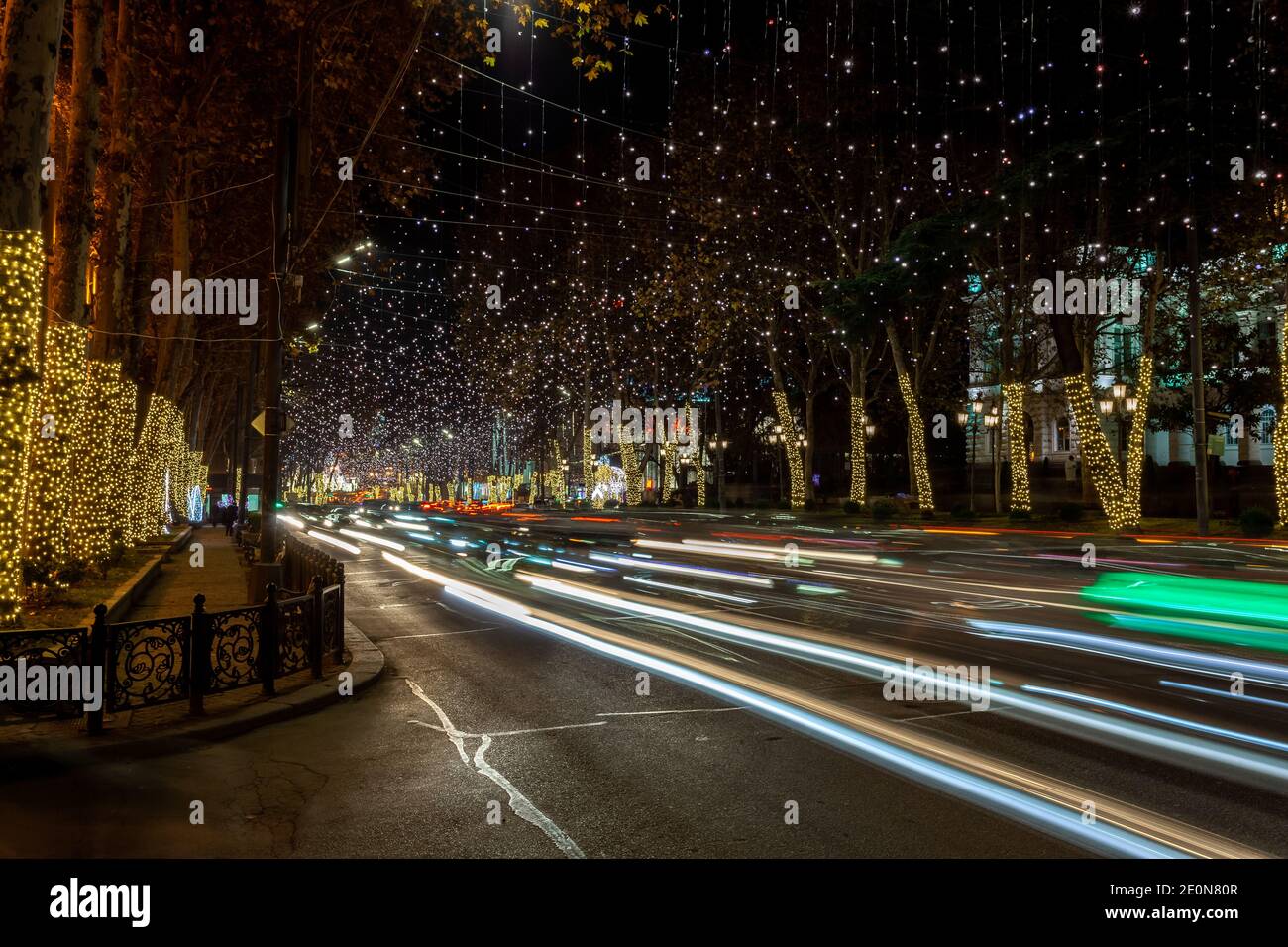 Tbilisi, Georgia - 26 December, 2020: Christmas time in Tbilisi ...