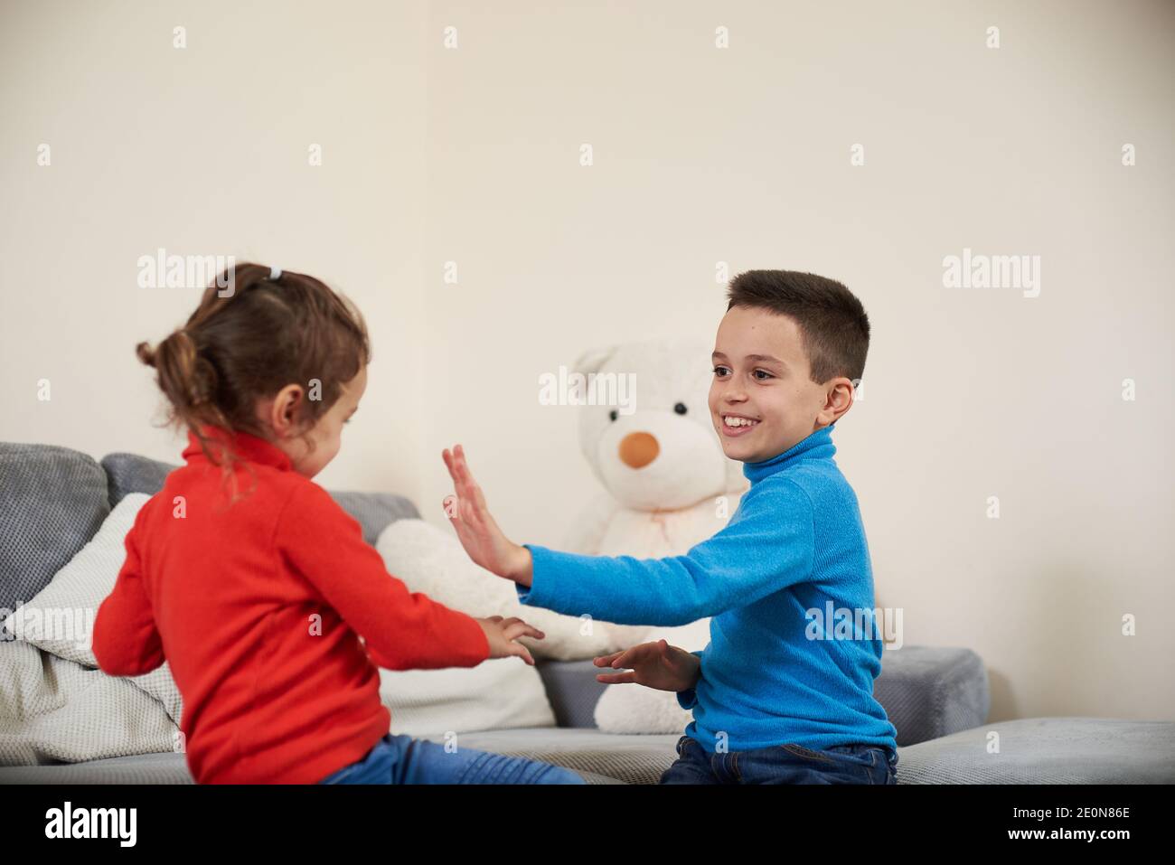 Baby Girl Smiling Laughing Clapping High Resolution Stock Photography ...