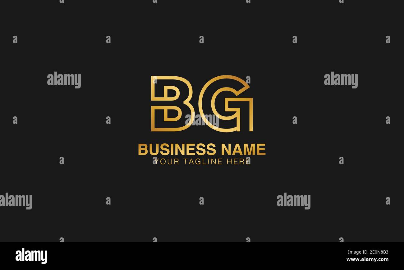 BG B G initial based letter typography logo design vector Stock Vector ...