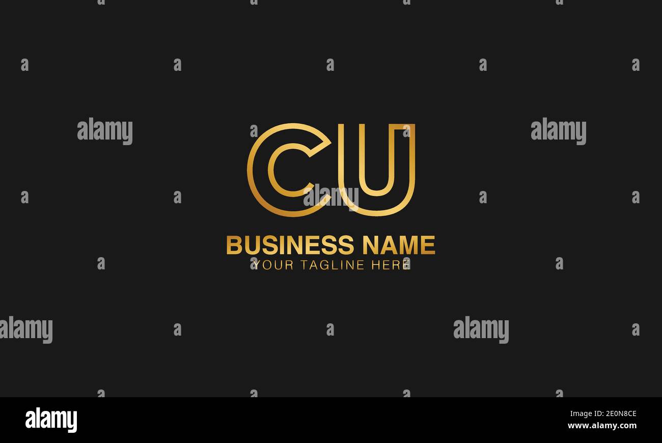 CU C U initial based letter typography logo design vector Stock Vector ...