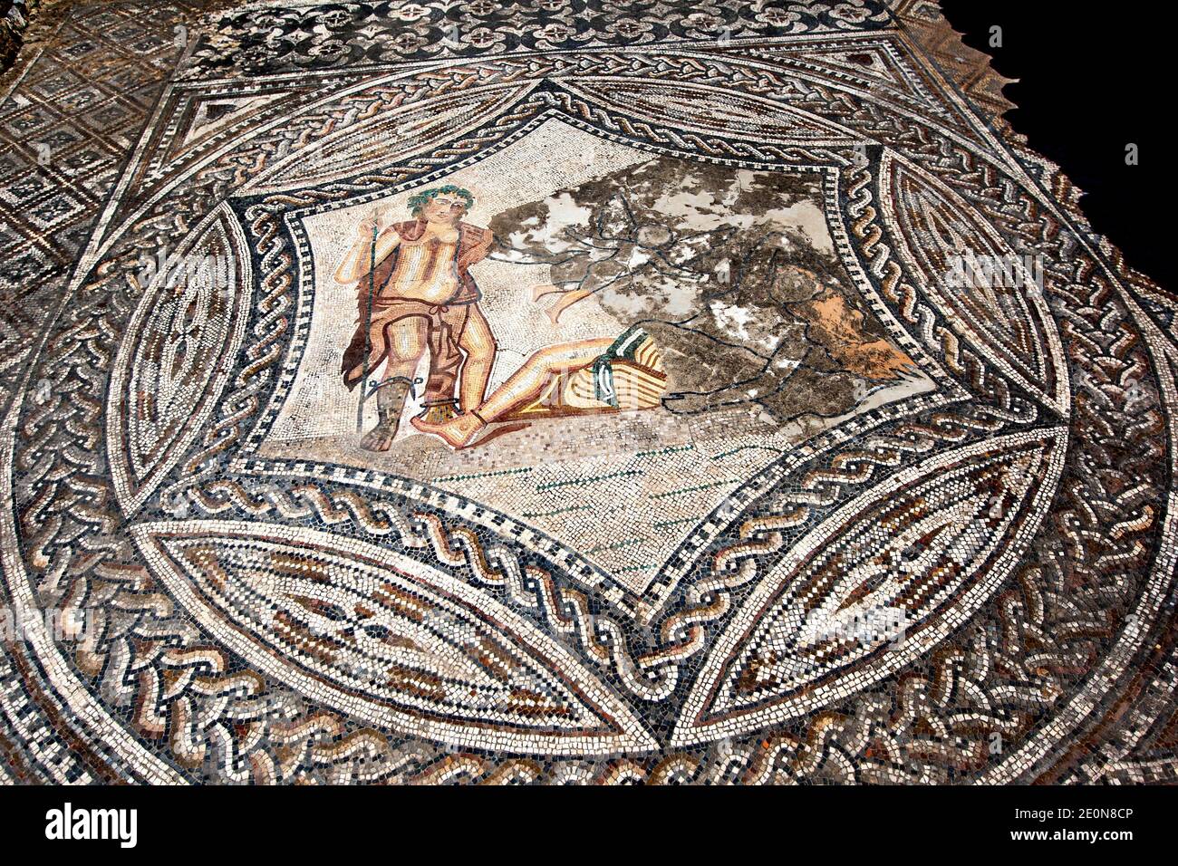 The Mosaic of Bacchus encountering the sleeping Ariadne from the House ...