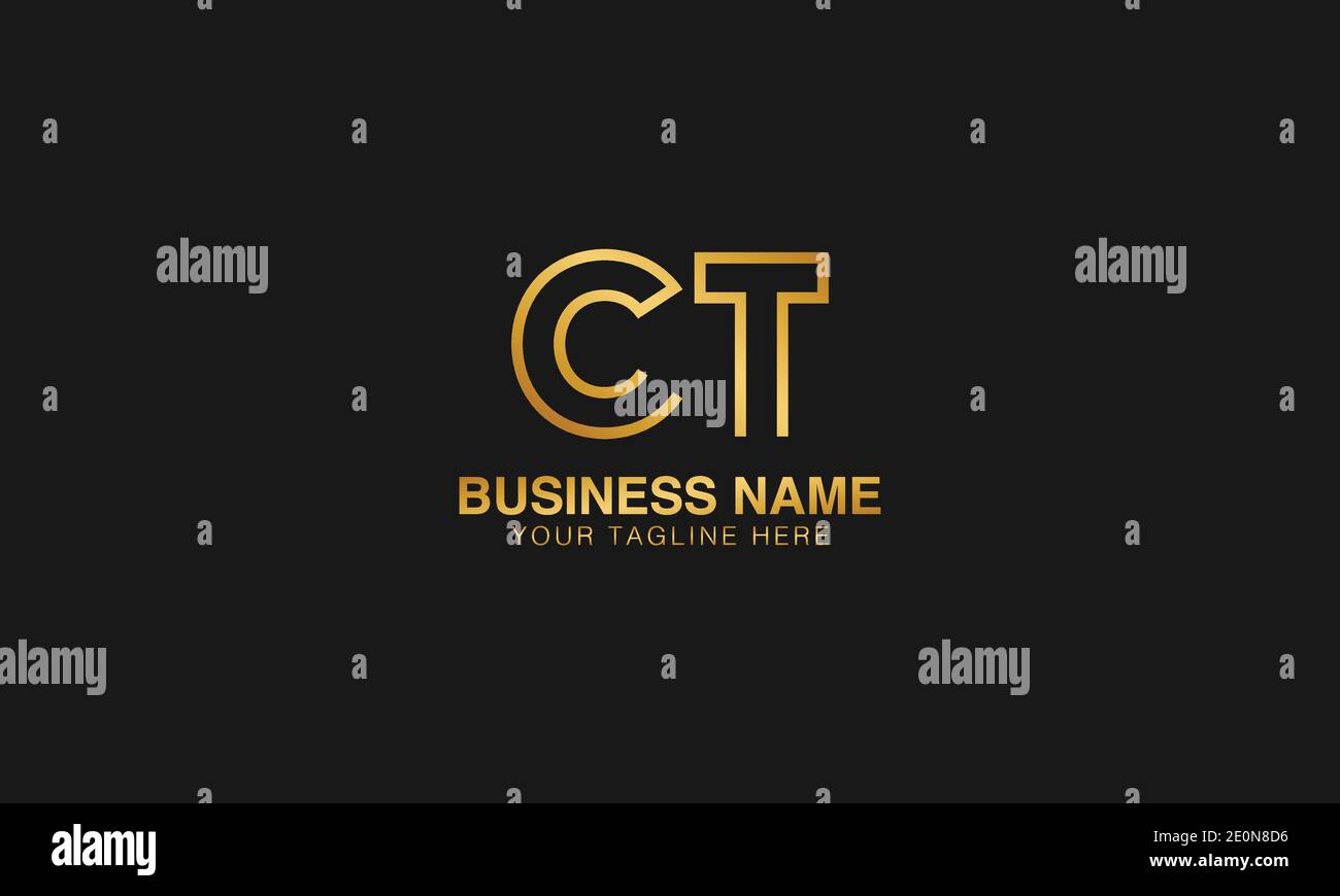 CT C T initial based letter typography logo design vector Stock Vector ...