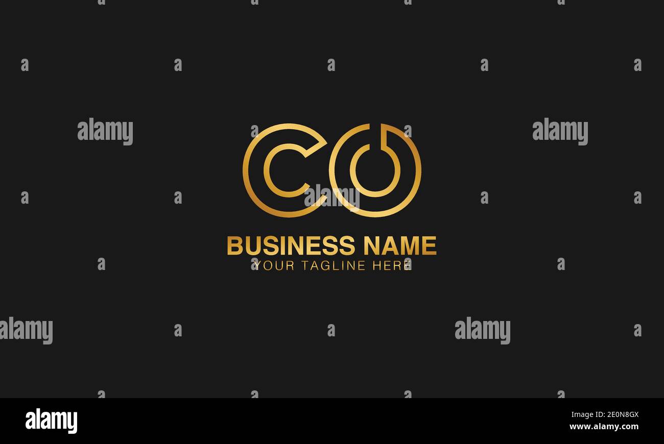 CO C O initial based letter typography logo design vector Stock Vector ...