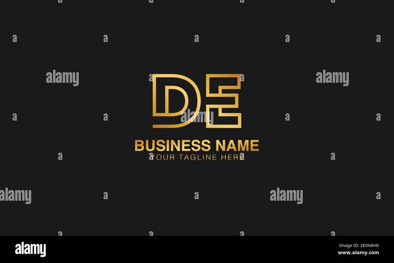 DE D E initial based letter typography logo design vector Stock Vector ...