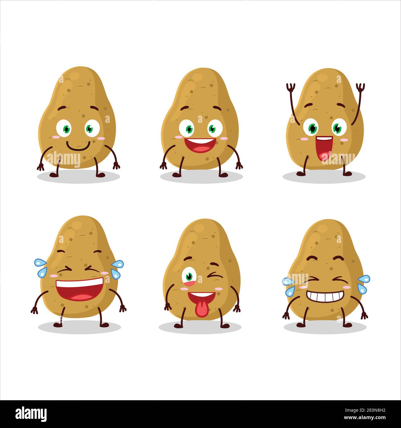 Cartoon character of potato with smile expression. Vector illustration ...