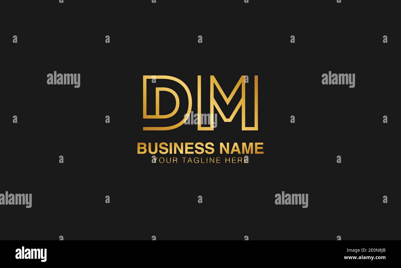 Dm logo design hi-res stock photography and images - Alamy