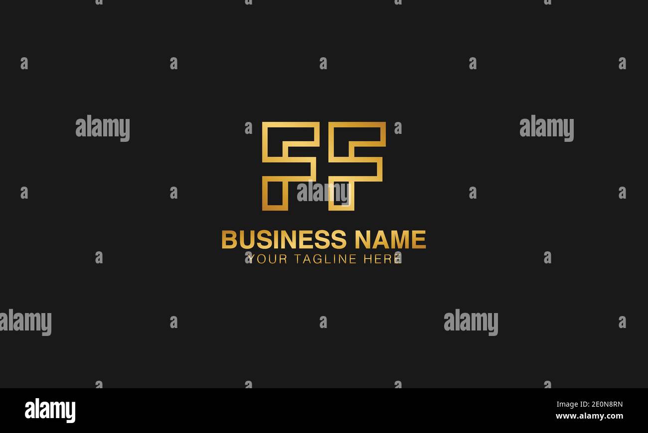 FF F initial based letter typography logo design vector Stock Vector ...