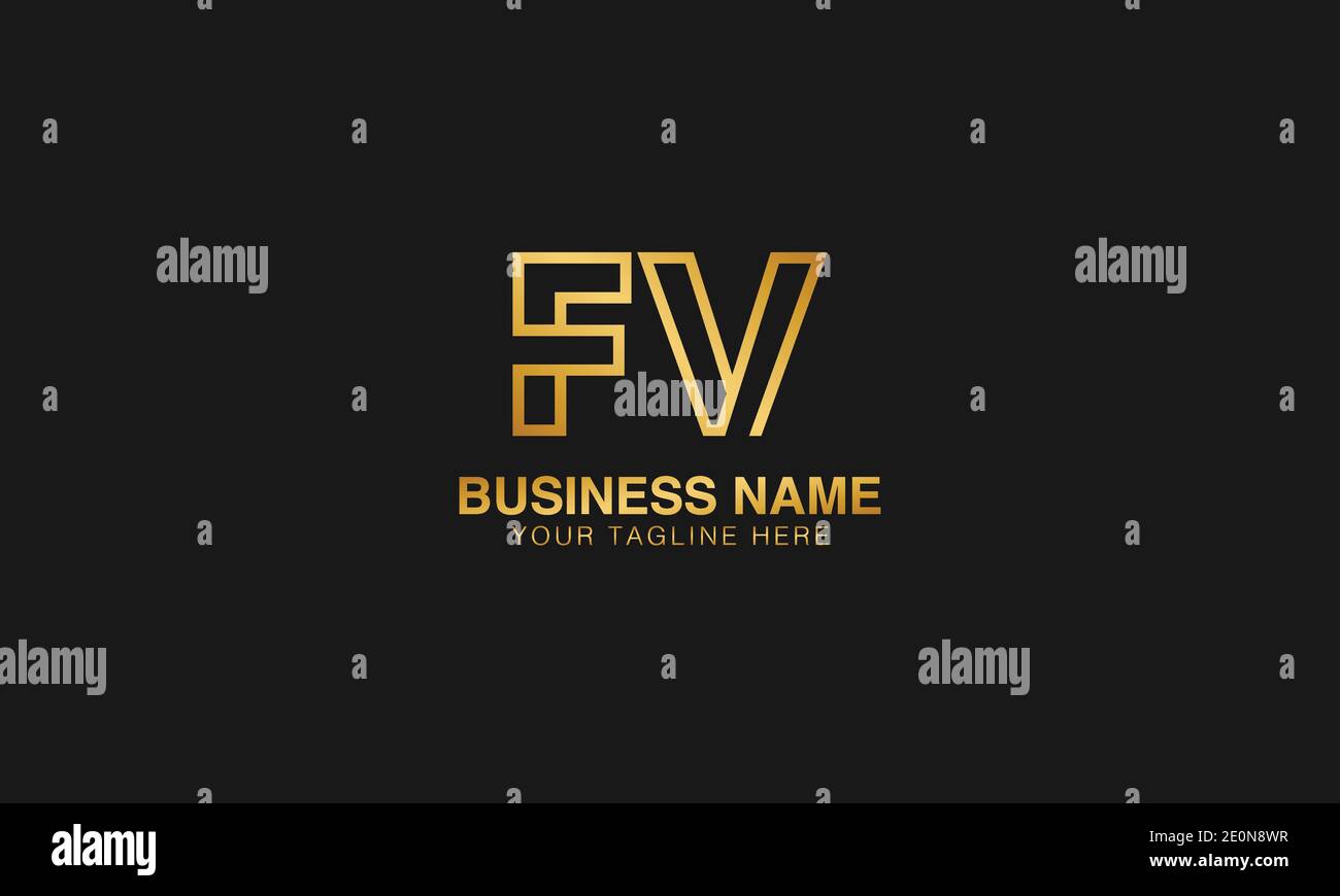 FV F V initial based letter typography logo design vector Stock Vector ...