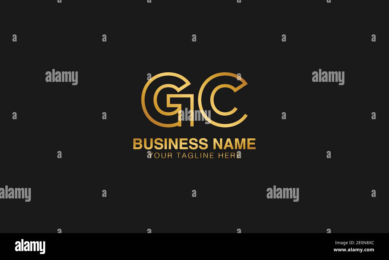 GC G C initial based letter typography logo design vector Stock Vector ...