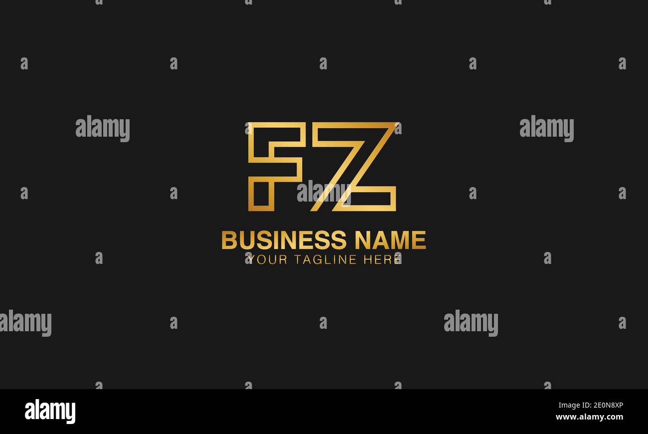FZ F Z initial based letter typography logo design vector Stock Vector ...