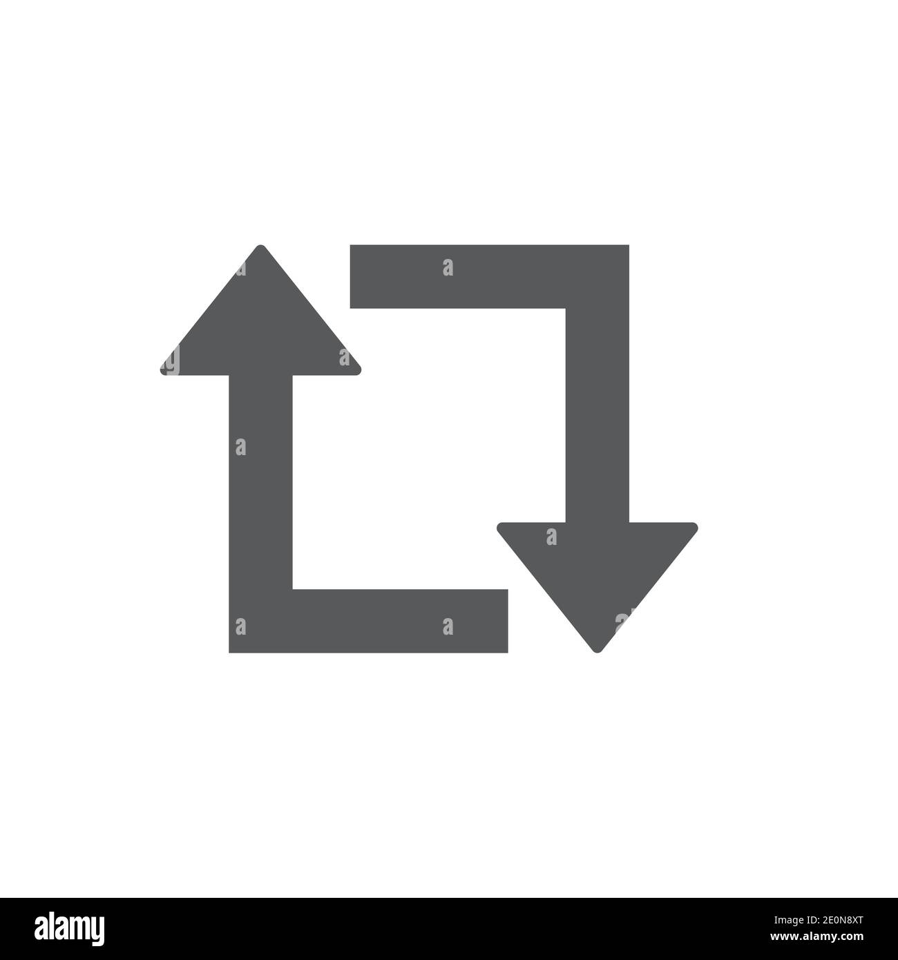 Arrow retweet icon on white background. eps10 Stock Vector Image & Art ...