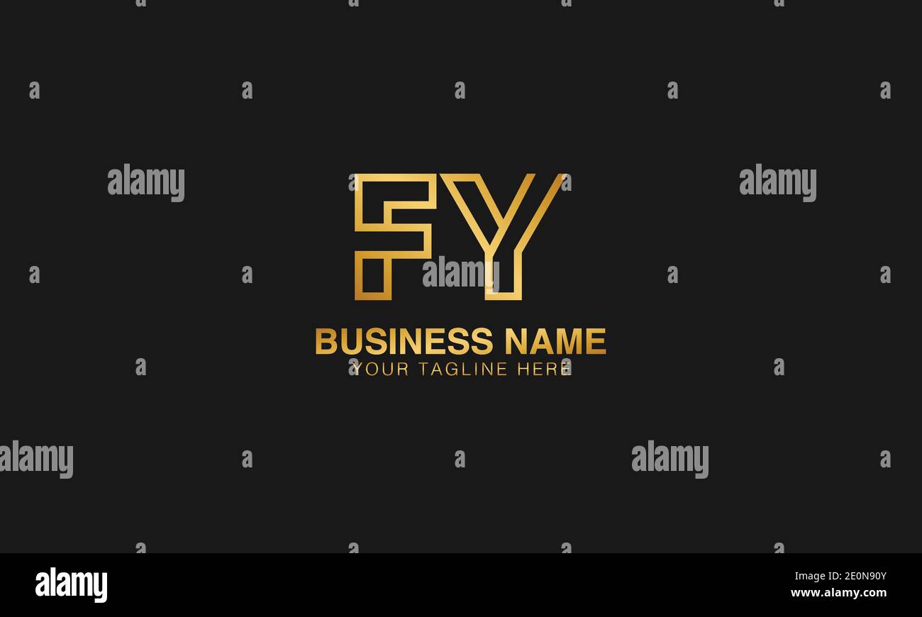 FY F Y initial based letter typography logo design vector Stock Vector ...