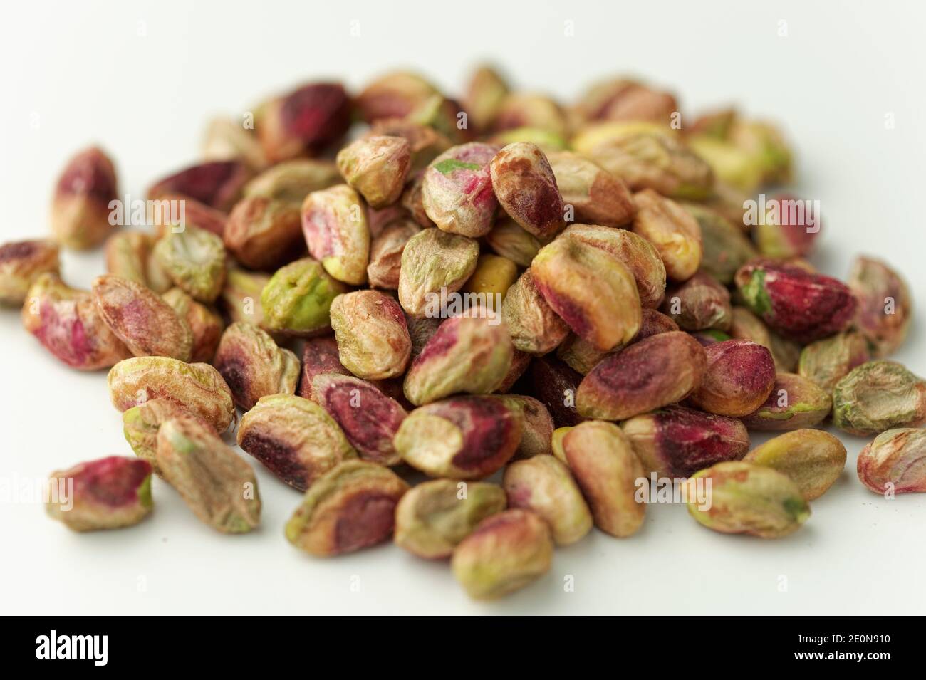 Dry fruits , pista pistachio nuts spread on white background Stock ...