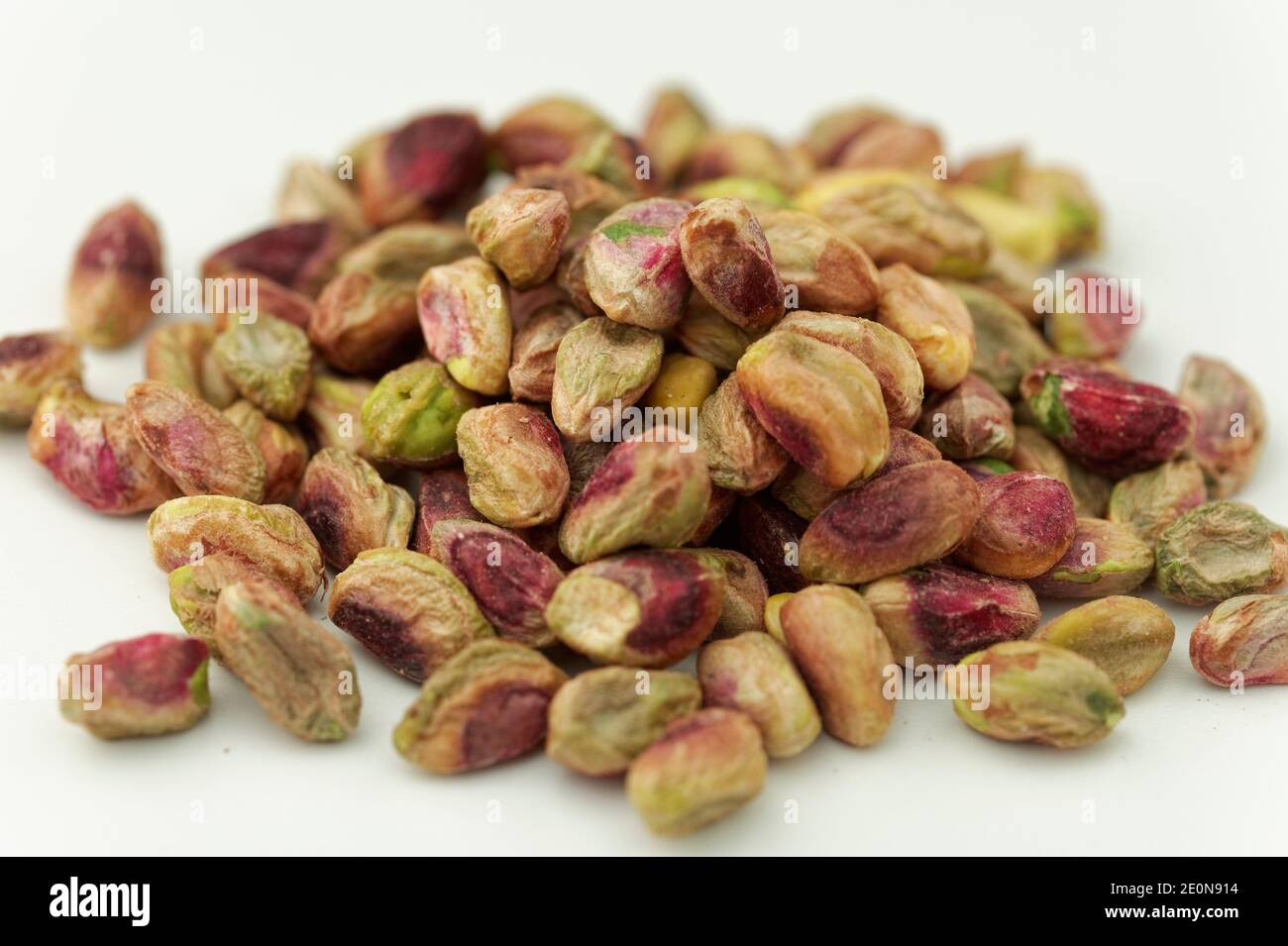 Dry fruits , pista pistachio nuts spread on white background Stock ...