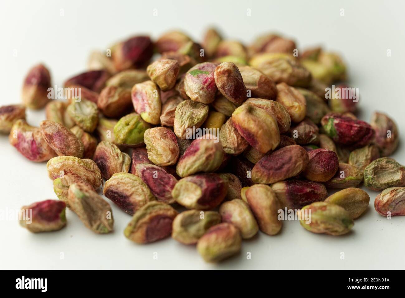 Dry fruits , pista pistachio nuts spread on white background Stock ...