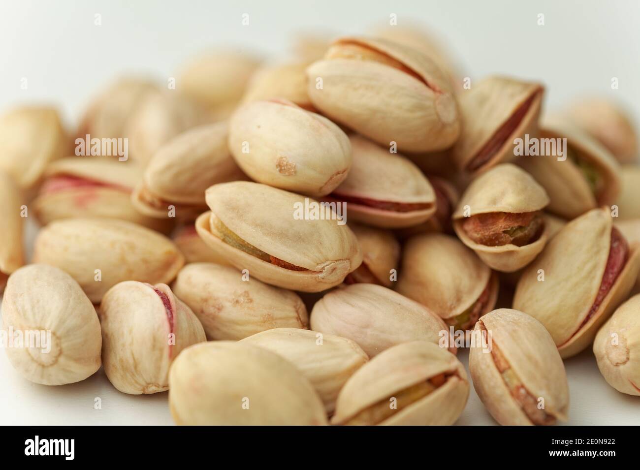 Dry fruits , pista pistachio nuts spread on white background Stock ...