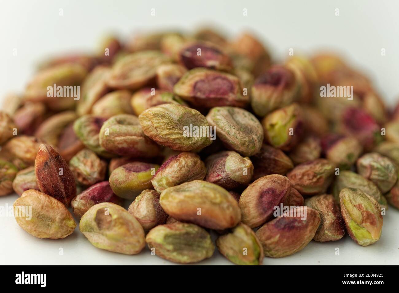 Dry fruits , pista pistachio nuts spread on white background Stock ...