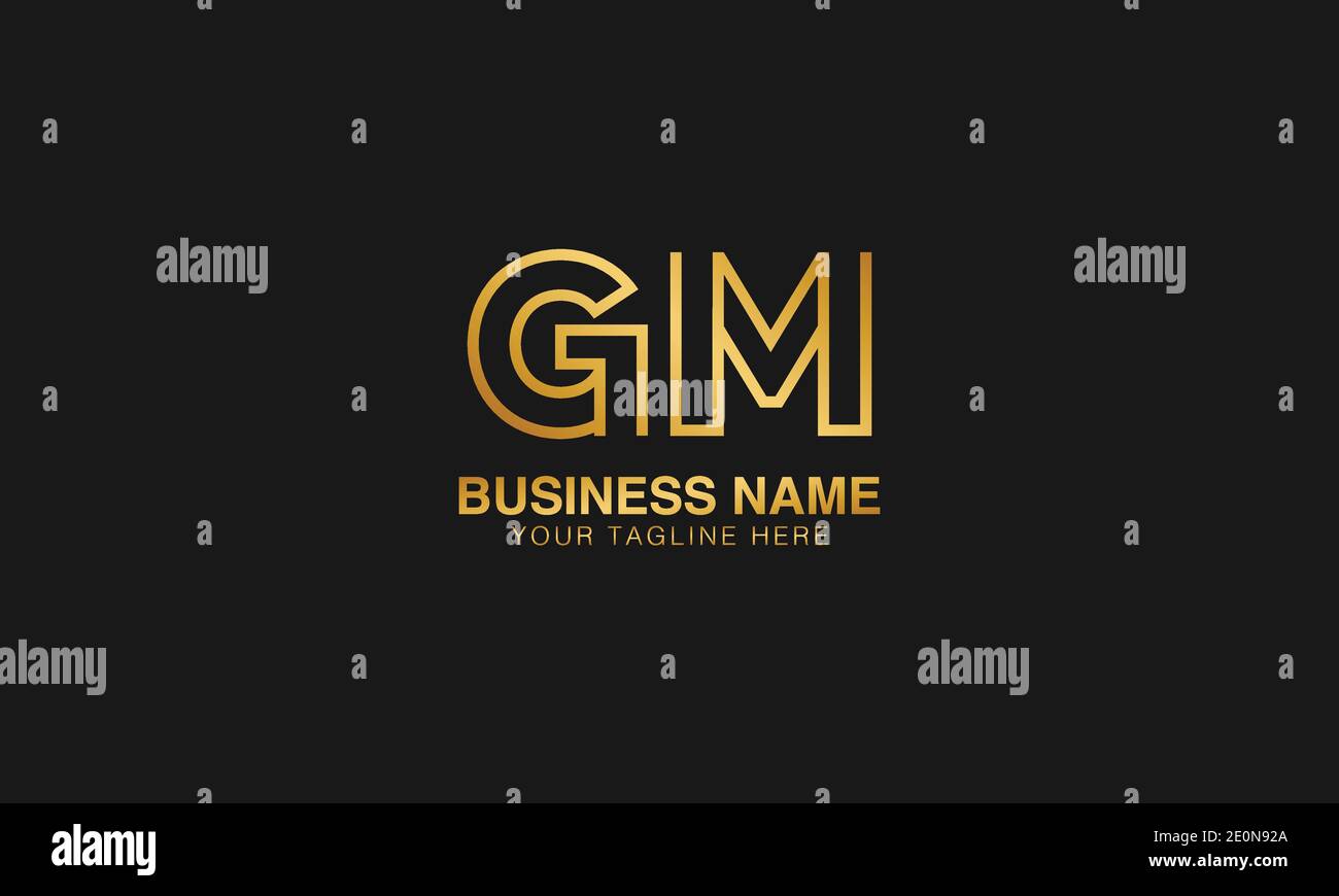 GM G M initial based letter typography logo design vector Stock Vector ...