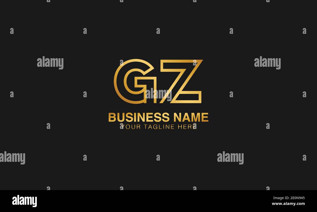 GZ G Z initial based letter typography logo design vector Stock Vector ...