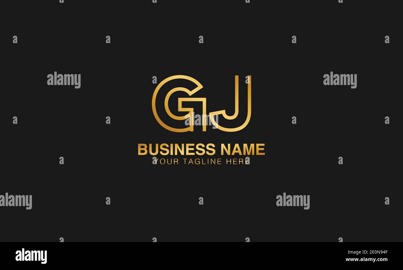 GJ G J initial based letter typography logo design vector Stock Vector Image & Art - Alamy