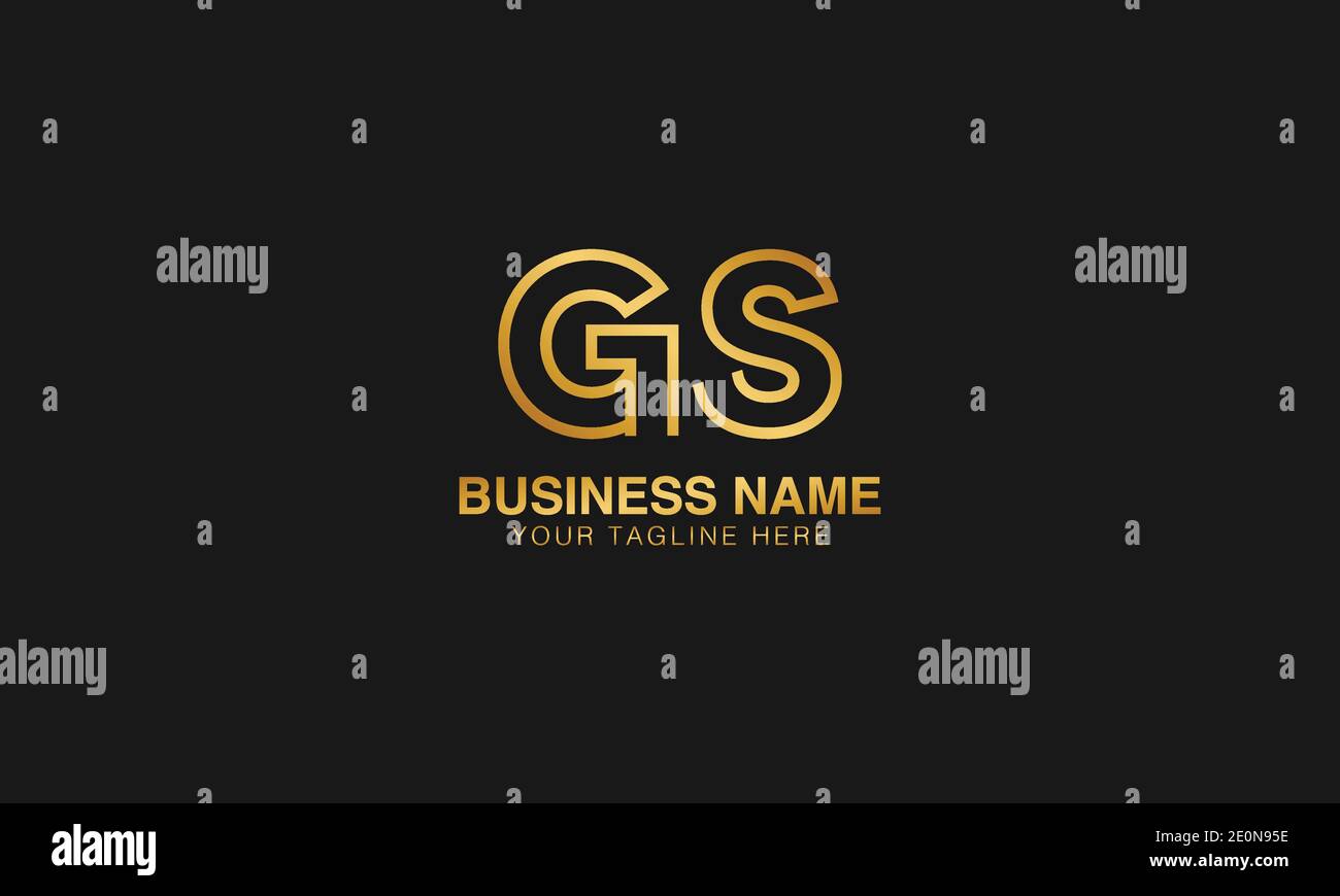 GS G S initial based letter typography logo design vector Stock Vector ...