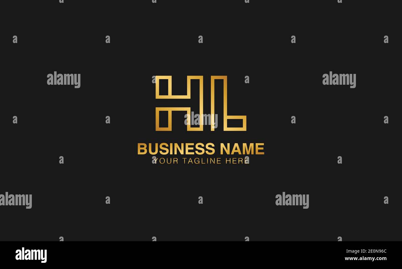 HL H L initial based letter typography logo design vector Stock Vector Image & Art - Alamy