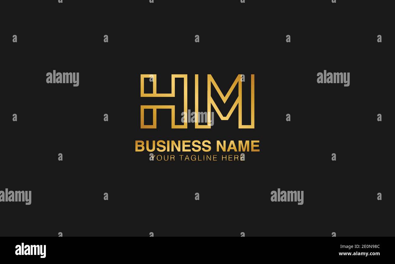 HM H M initial based letter typography logo design vector Stock Vector Image & Art - Alamy
