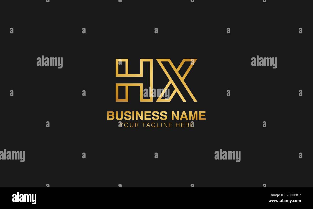 HX H X initial based letter typography logo design vector Stock Vector ...