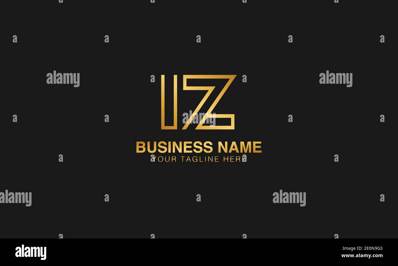 IZ I Z initial based letter typography logo design vector Stock Vector ...