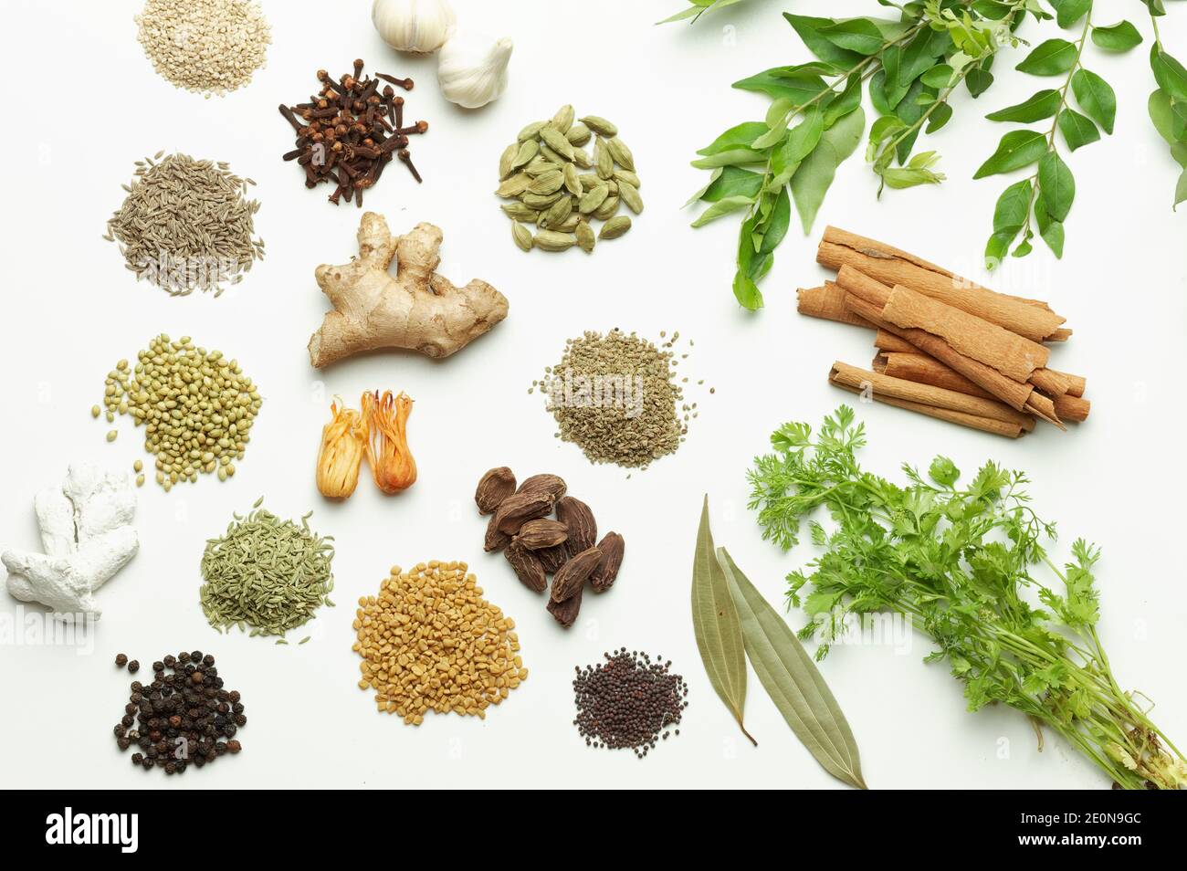 Indian spices grouped together Stock Photo - Alamy