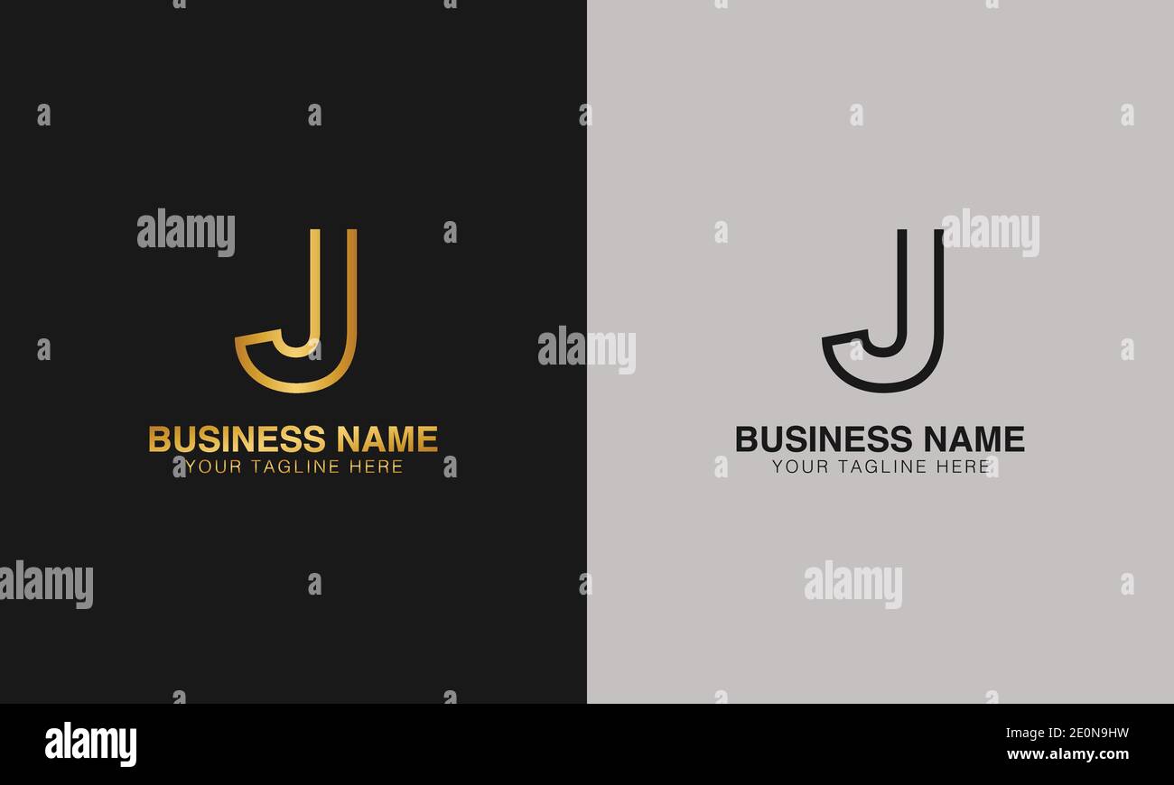 J JJ initial based letter typography logo design vector Stock Vector Image & Art - Alamy