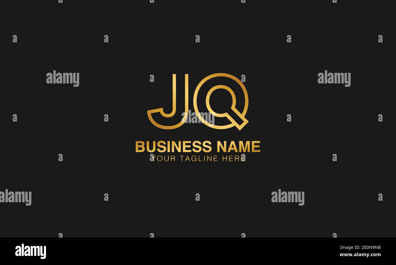 JQ J Q initial based letter typography logo design vector Stock Vector ...