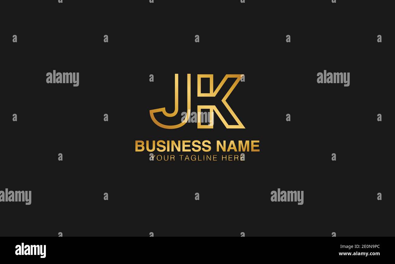 JK J K initial based letter typography logo design vector Stock Vector ...