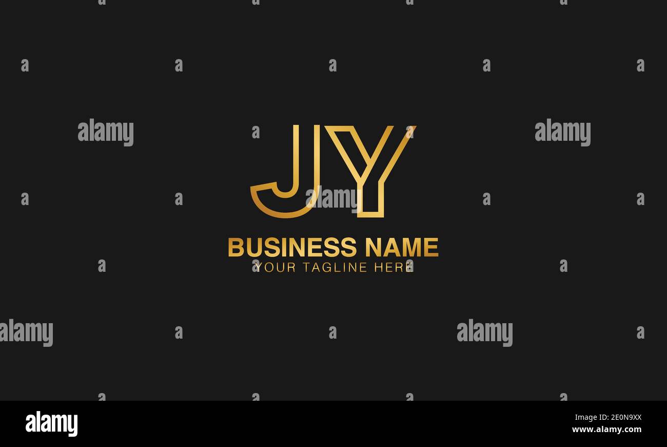 JY J Y initial based letter typography logo design vector Stock Vector ...
