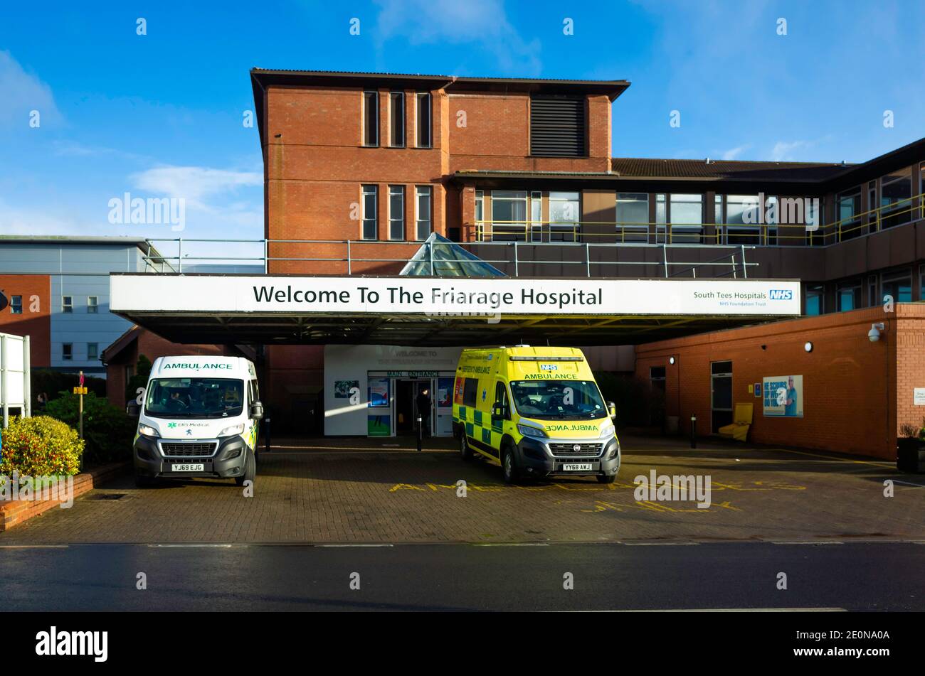 Main Entrance to the Friarage Hospital in the South Tees NHS Foundation ...