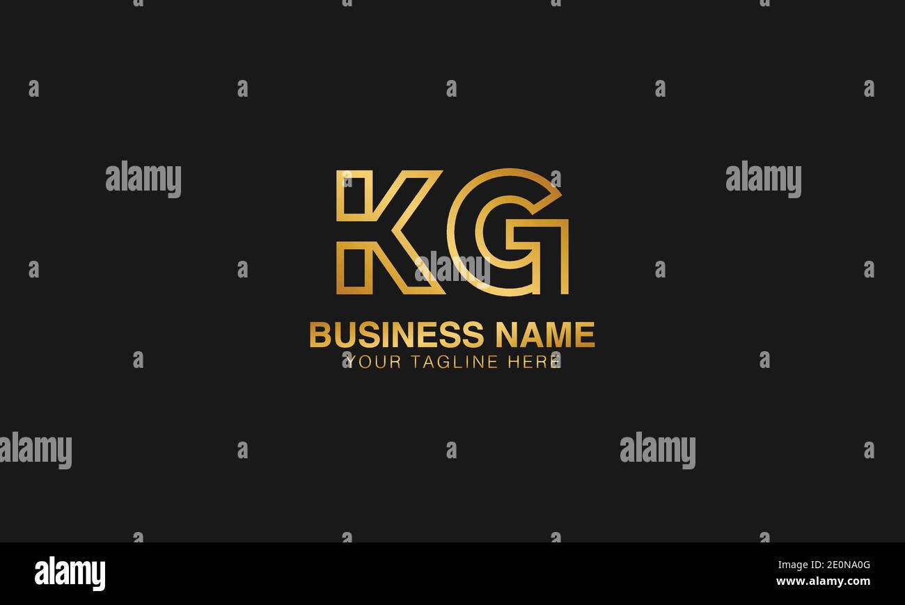 KG K G initial based letter typography logo design vector Stock Vector ...