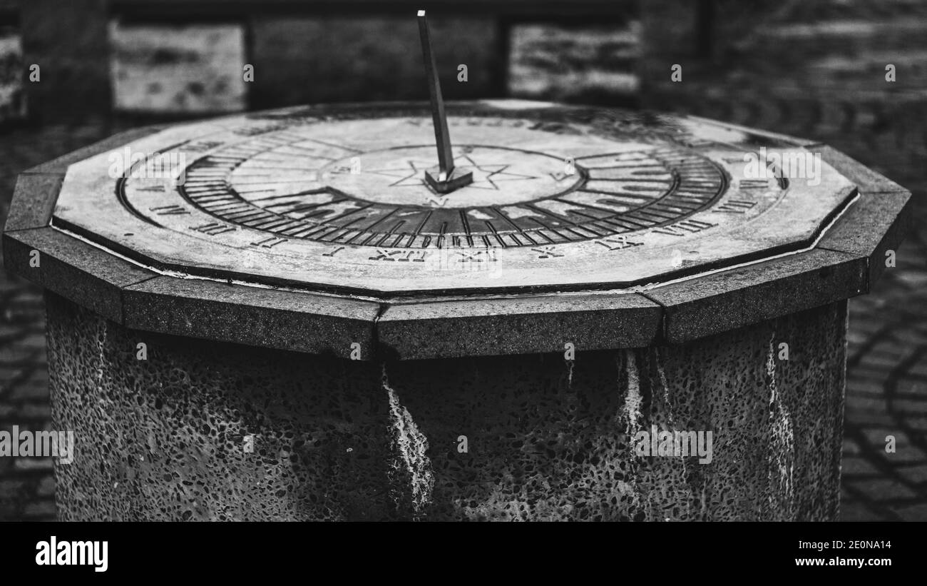 Ancient roman solar clock Stock Photo - Alamy