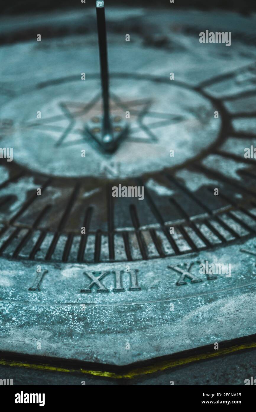 Ancient roman solar clock Stock Photo - Alamy