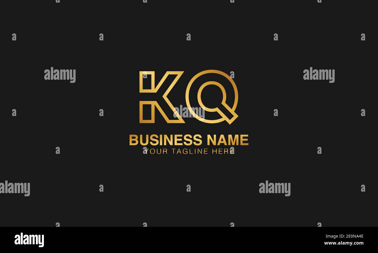 KQ K Q initial based letter typography logo design vector Stock Vector ...