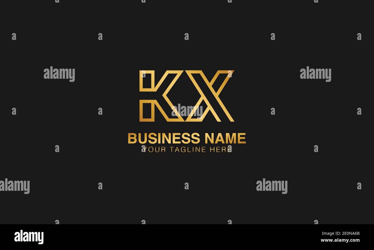 KX K X initial based letter typography logo design vector Stock Vector ...