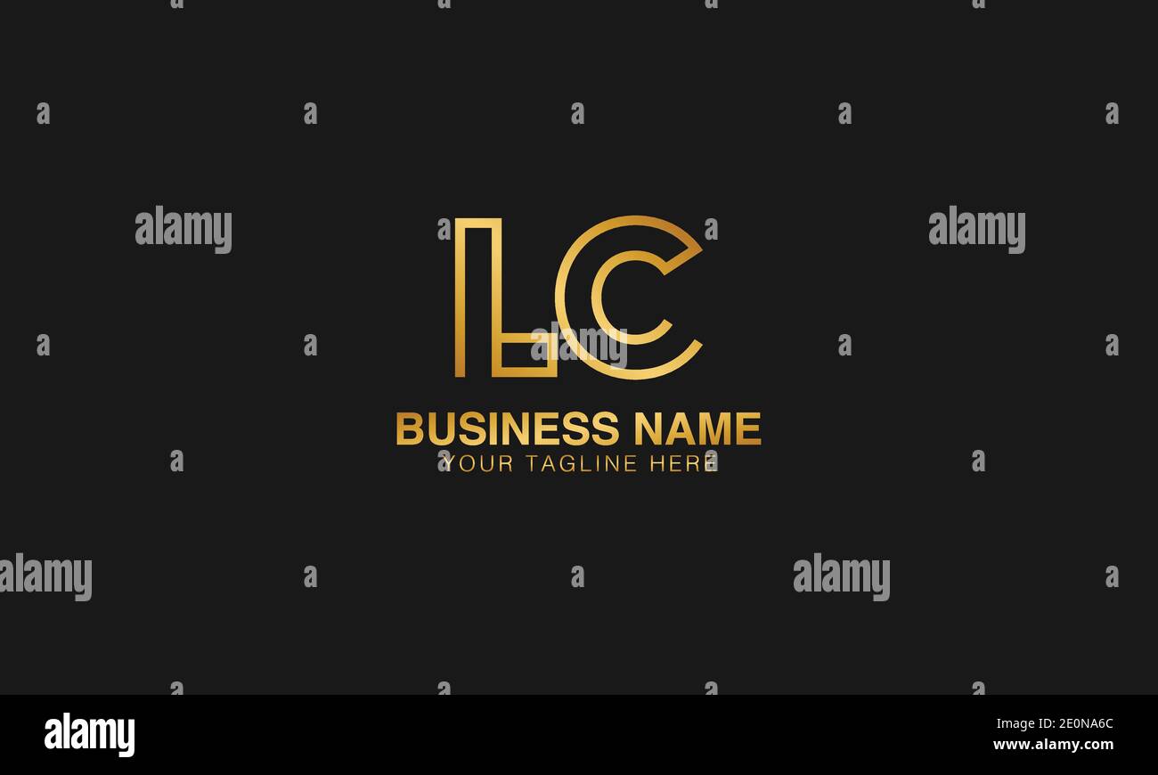 LC L C initial based letter typography logo design vector Stock Vector ...