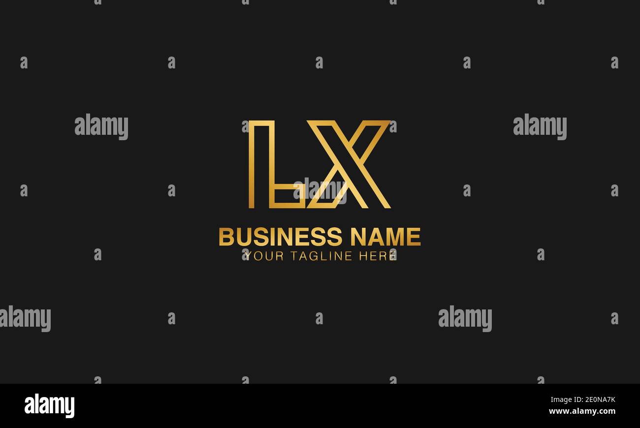 LX L X initial based letter typography logo design vector Stock Vector ...