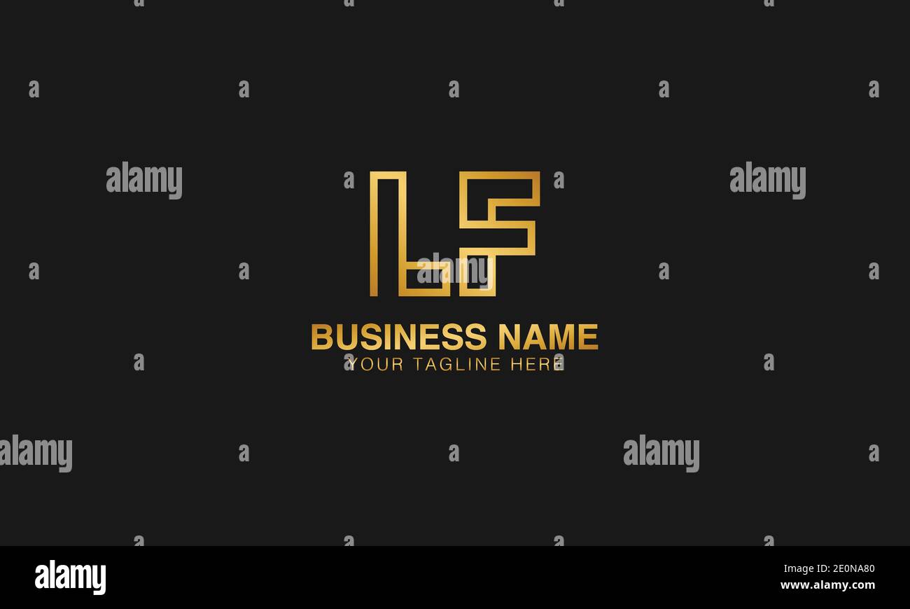 LF L F initial based letter typography logo design vector Stock Vector ...