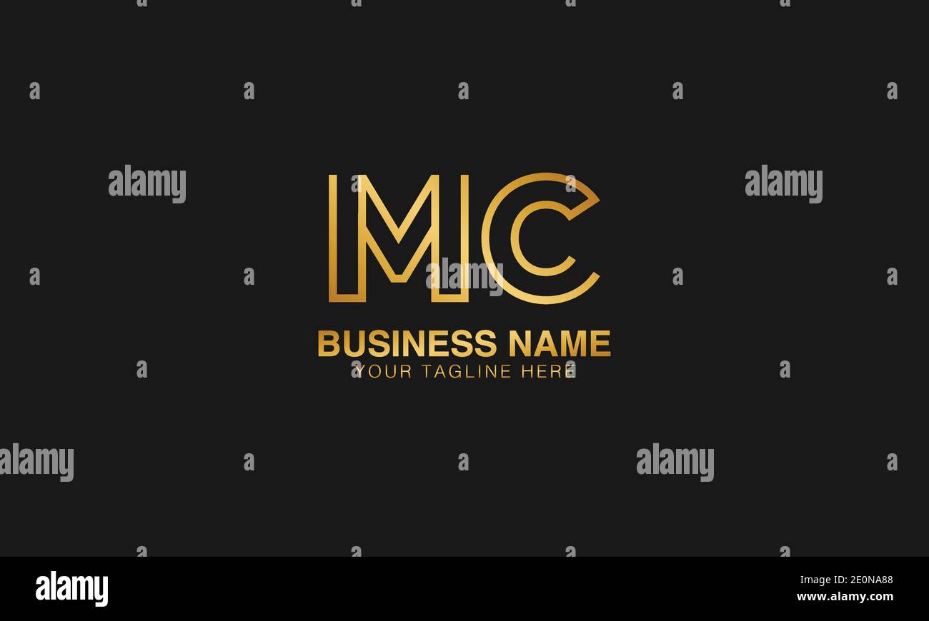 MC M C initial based letter typography logo design vector Stock Vector ...